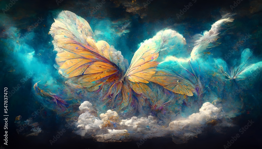 Science fantasy clouds become butterflies of mythological legend ...