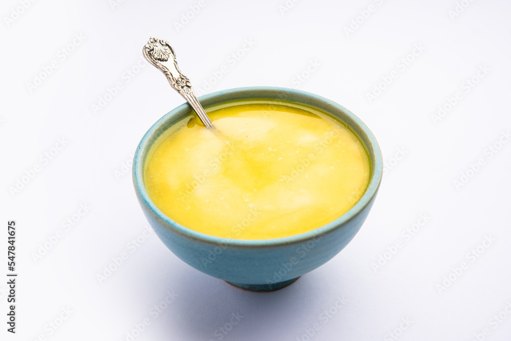 Pure Tup OR Desi Ghee also known as clarified liquid butter Stock Photo ...