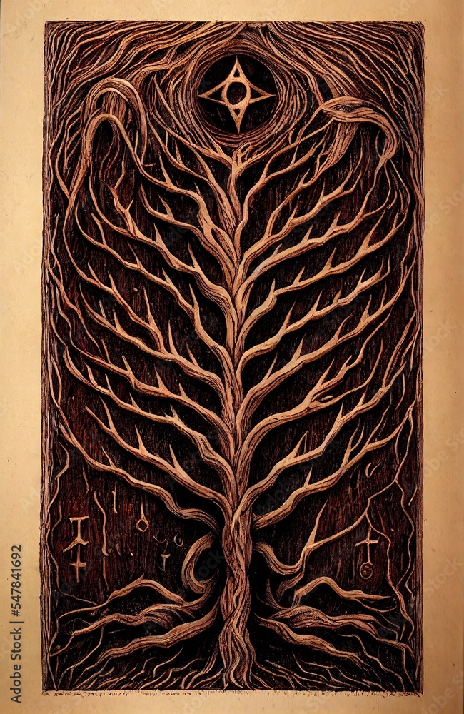 evil biblical, necronomicon, ancient texts, tree beard, cursed, runes ...