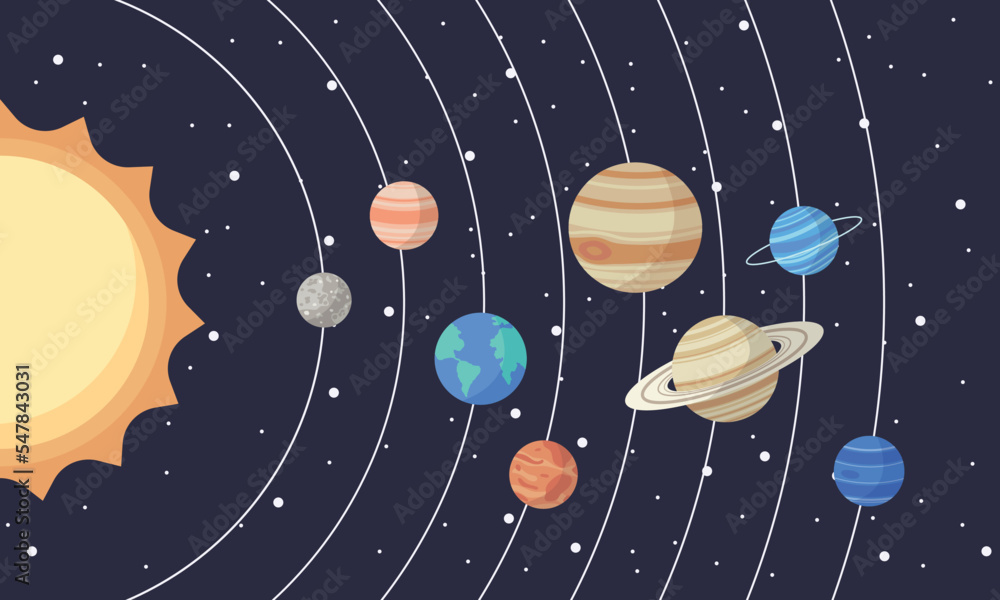 Set of cartoon solar system planets. Children s education. Vector ... Set of cartoon solar system planets. Children s education. Vector ...