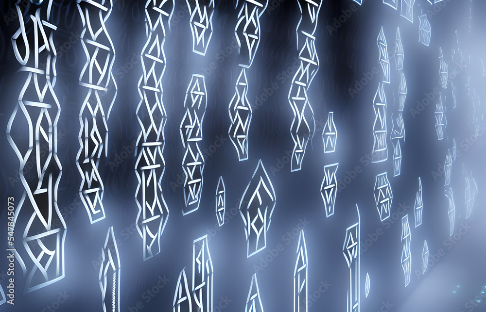 Abstract rune and arcane magic occult symbol background. Mystical ...