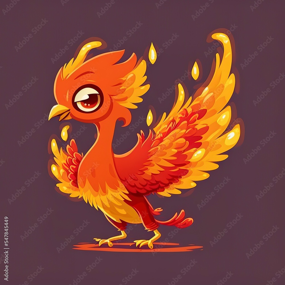 Cartoon Phoenix as an Astronaut Drawing Illustration for tshirt ...