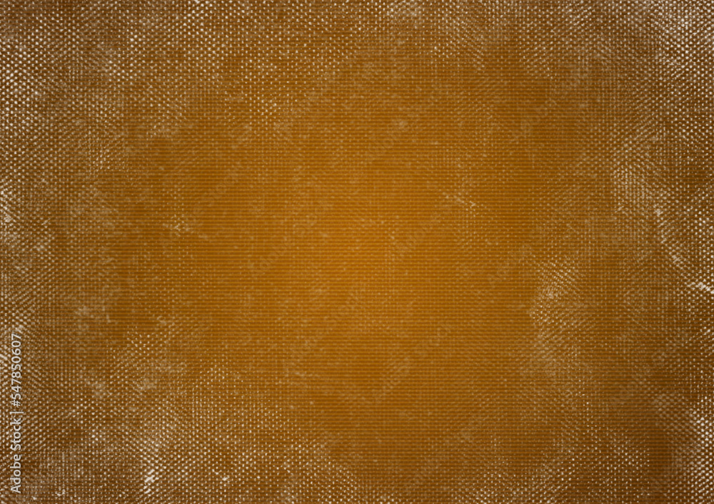 Blank and classic old dark orange paper background with white dust ...