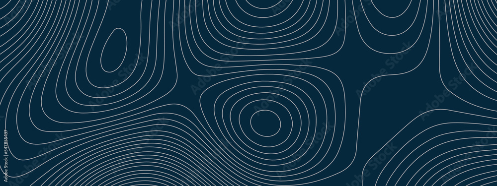 Blue topographic map with lines and circles background. Topographic map ...