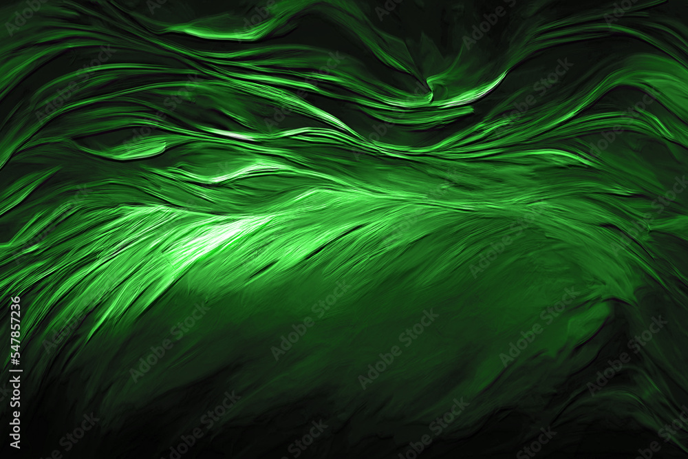 Green background texture design, complex shapes with different shades ...