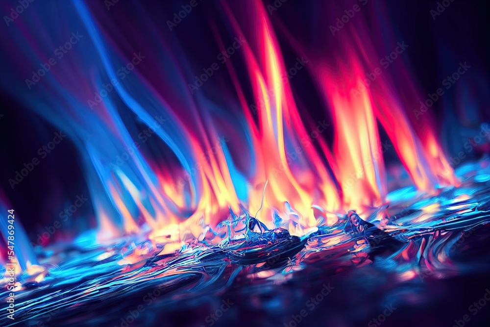 llustration blue fire flame burning as background Stock 일러스트레이션 | Adobe ...