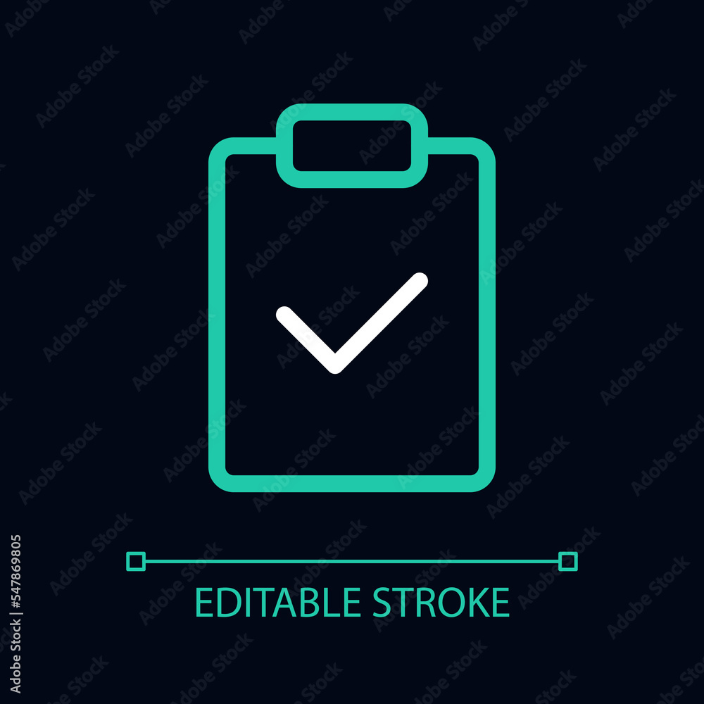 Completed task pixel perfect color linear ui icon for dark theme ...