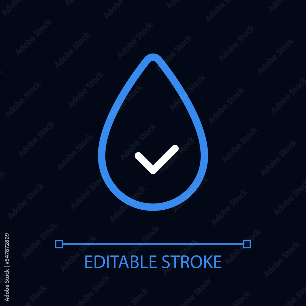 Hydration pixel perfect color linear ui icon for dark theme. Consume ...