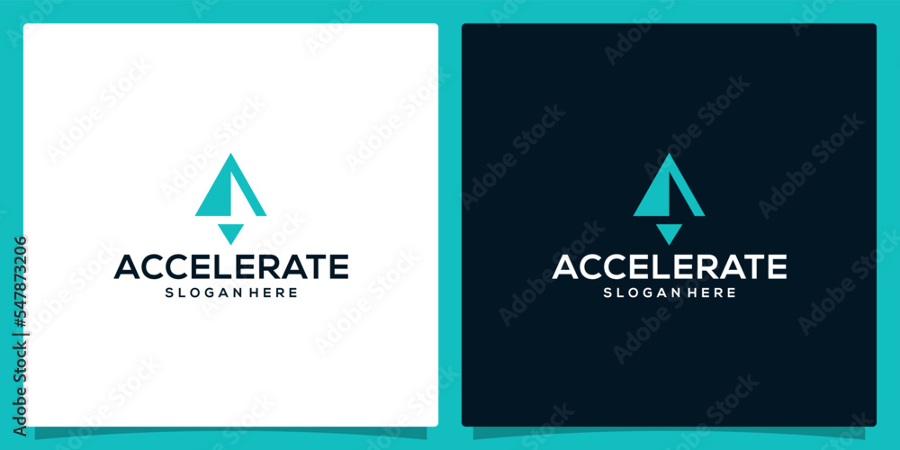 Accelerate logo design template or boost logo graphic design vector ...