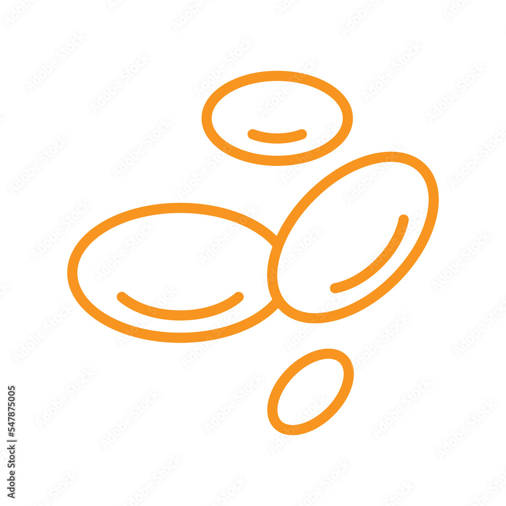 eps10 orange vector blood cells abstract line art icon isolated on ...