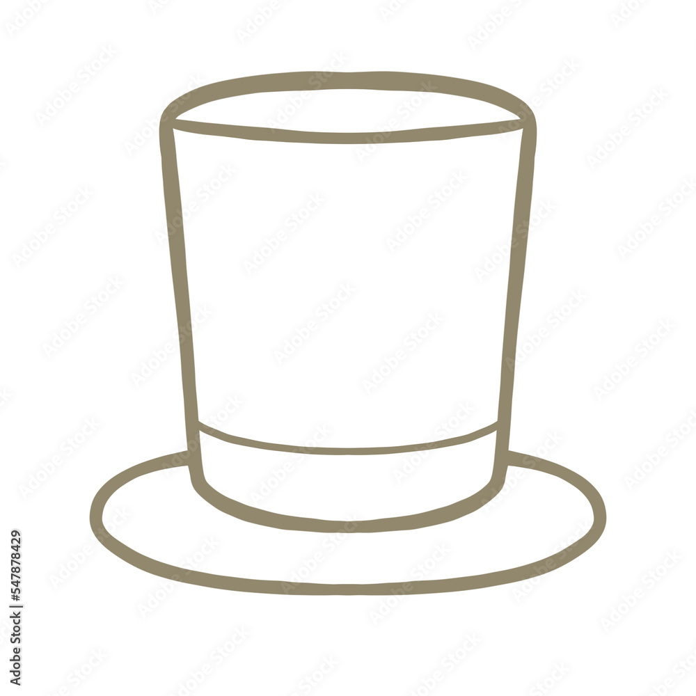 Hat Line Illustration Stock Illustration | Adobe Stock