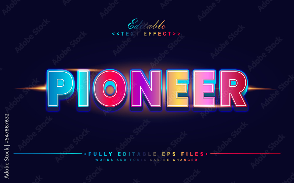 editable modern pioneer text effect. logo text.digital marketing tools ...