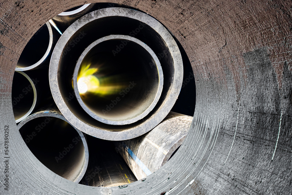 Water pipes for drinking water supply at a construction site ...