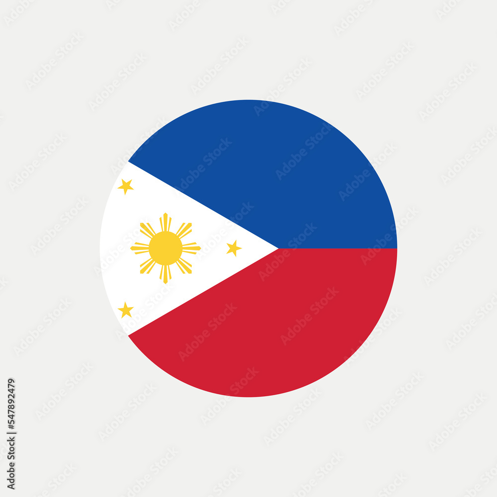 Philippines circle flag graphic element Illustration template design ...