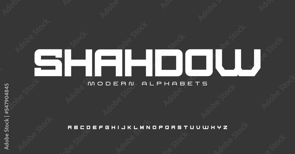 Sports modern line font typography. Typeface urban style tech fonts for ...