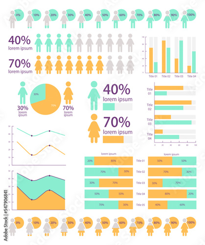 Life quality of population research infographic chart design template ...