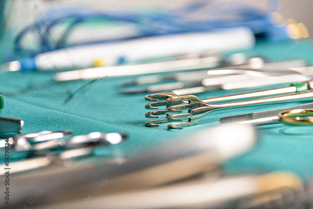 Prepare for surgical instruments during operation,scissors, forceps and ...
