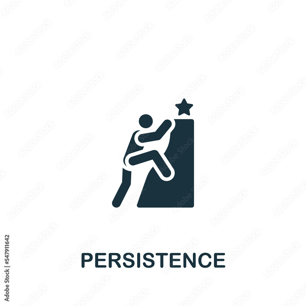 Persistence icon. Monochrome simple Project Planning icon for templates ...
