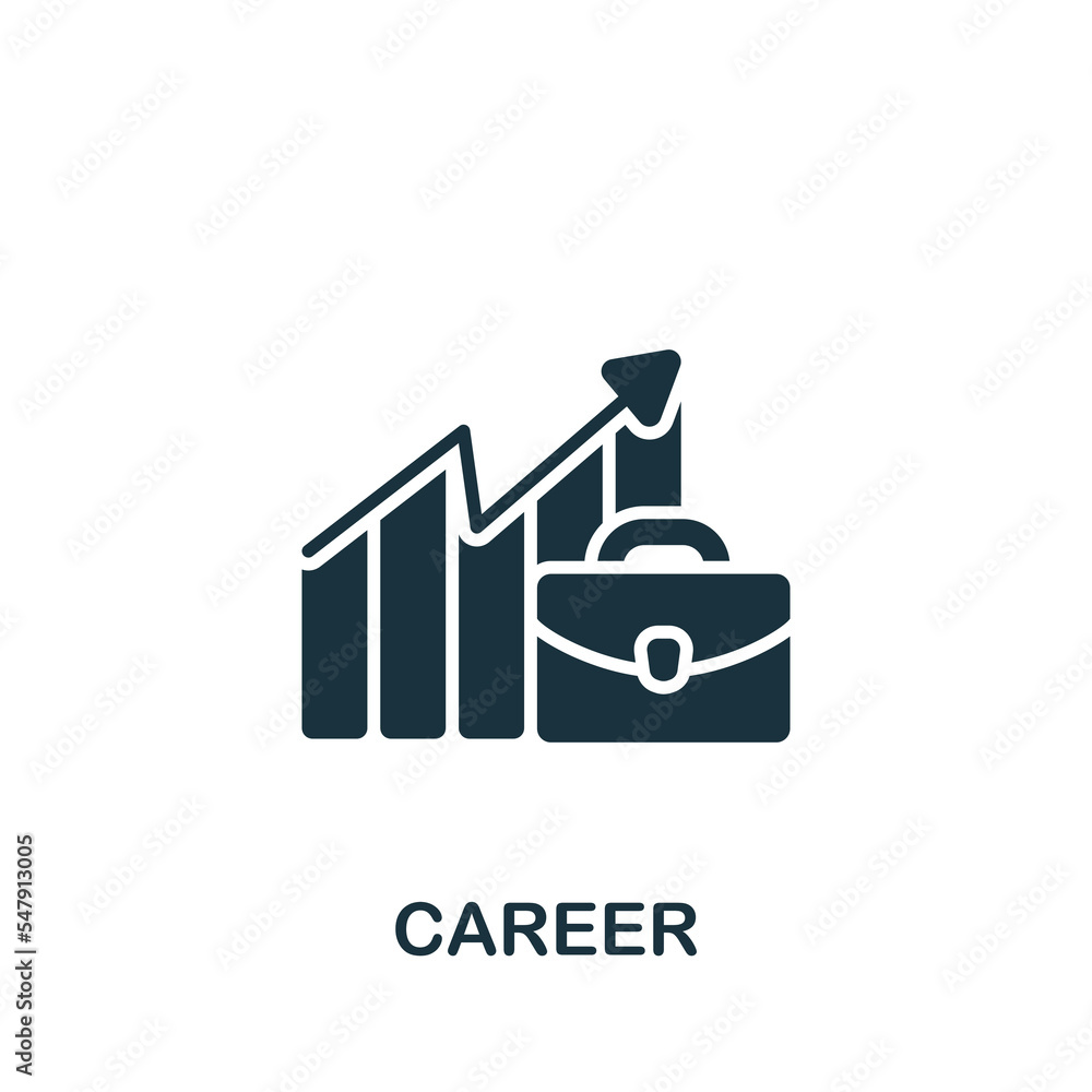 Career icon. Monochrome simple Recruitment icon for templates, web ...