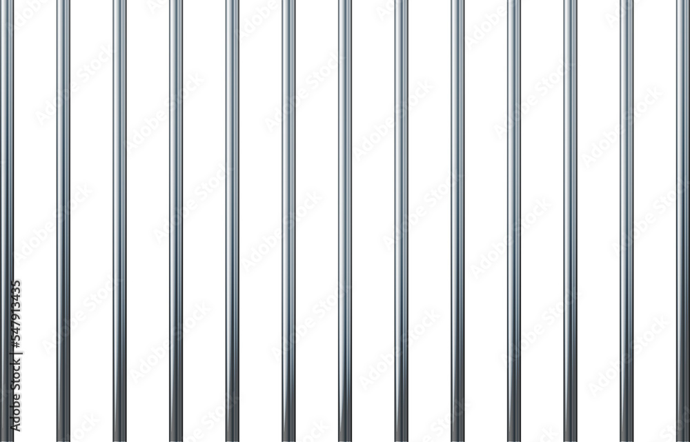 Realistic prison metal bars. Prison fence jail. Iron jail cage ...