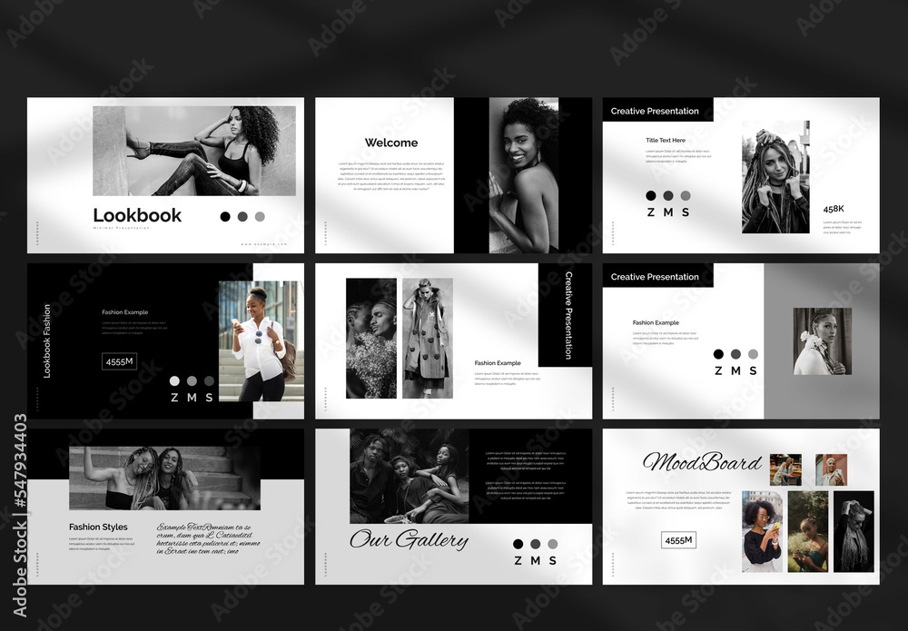 Minimal Lookbook Presentation Layout Stock Template | Adobe Stock