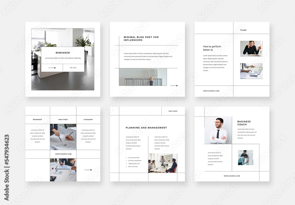 Minimal Business Layouts For Elegant Service Advertising Stock Template ...