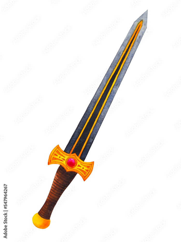 sword weapon blade steel knight medieval ancient battle black golden ...