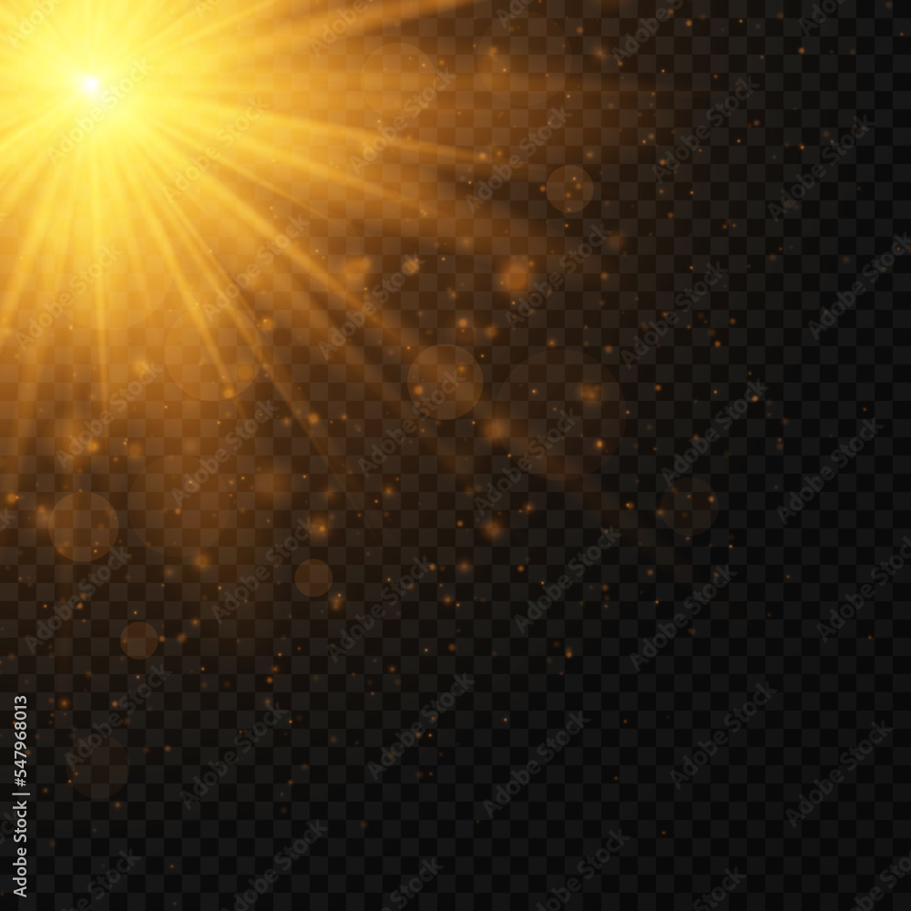 Shining golden star. Light Effect Bright Star, Christmas Star. Golden ...