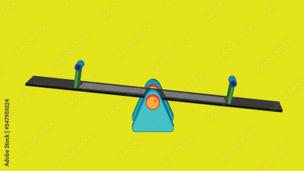 Video Stock Empty seesaw up and down both side Seamless Loop on green screen. seesaw swing ...