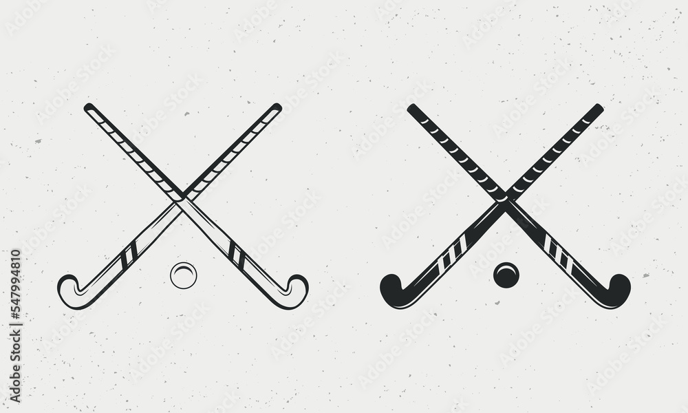 Ground, Grass Hockey icons isolated on white background. Grass Hockey ...