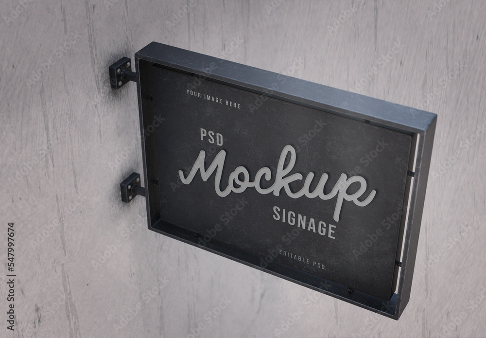 Outdoor Wall Sign Stock Template | Adobe Stock