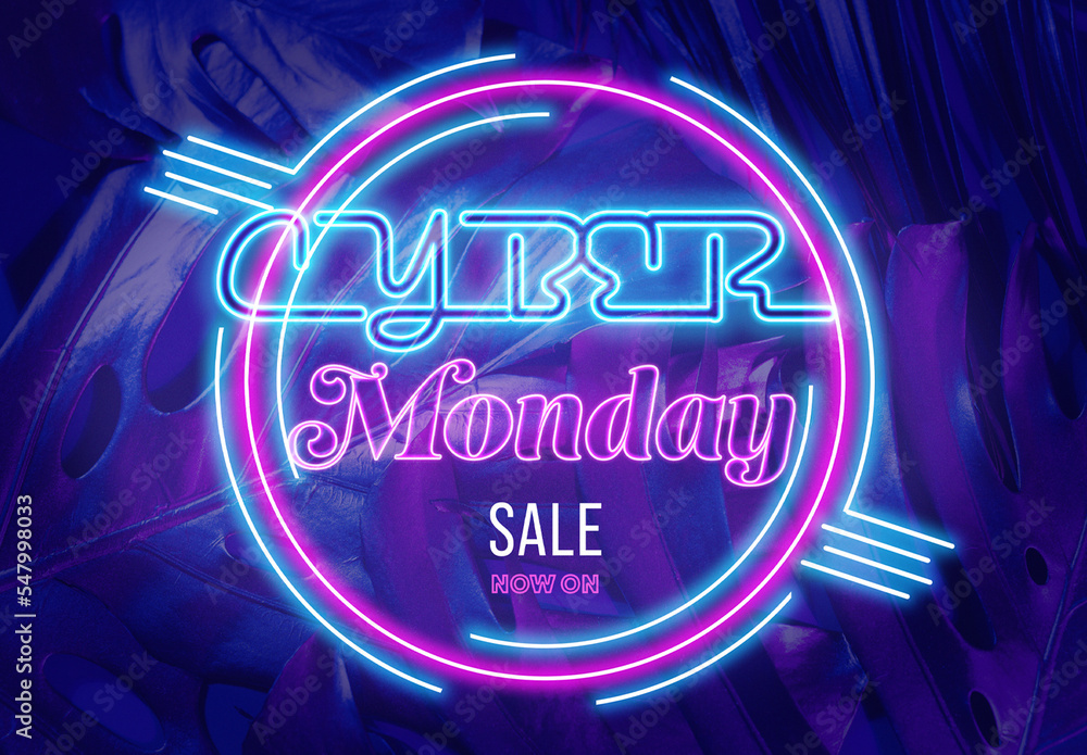 Cyber Monday Neon Sign Stock Template | Adobe Stock