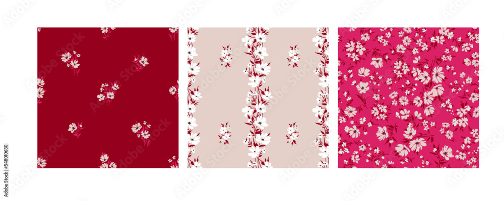 Design of spring print with flowers for textile and dresses Stock ...