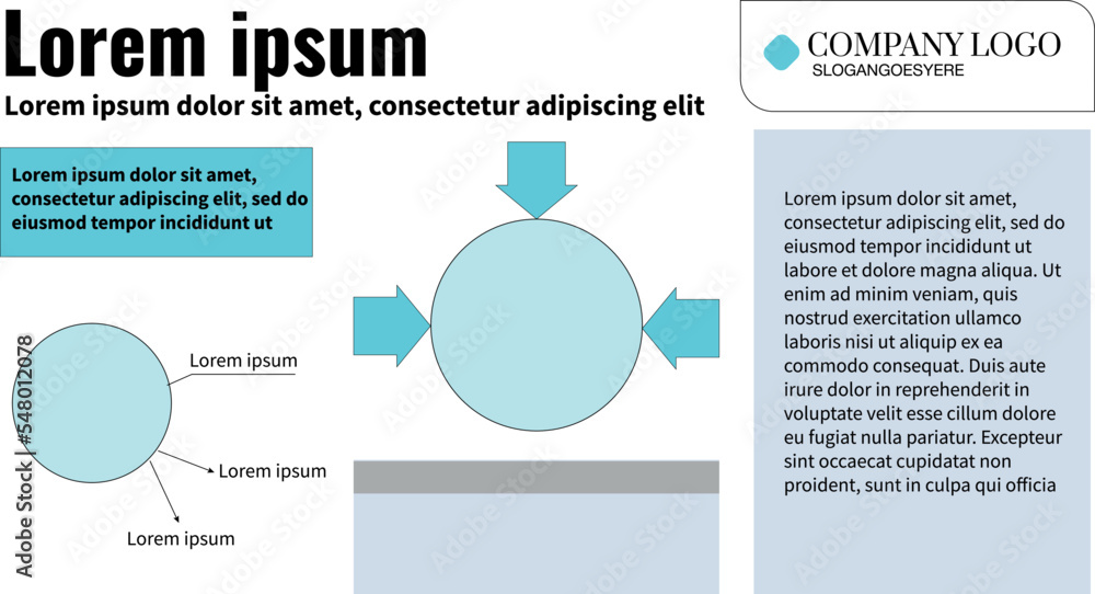 anatomy of human heart. Presentation slide template with various shapes ...