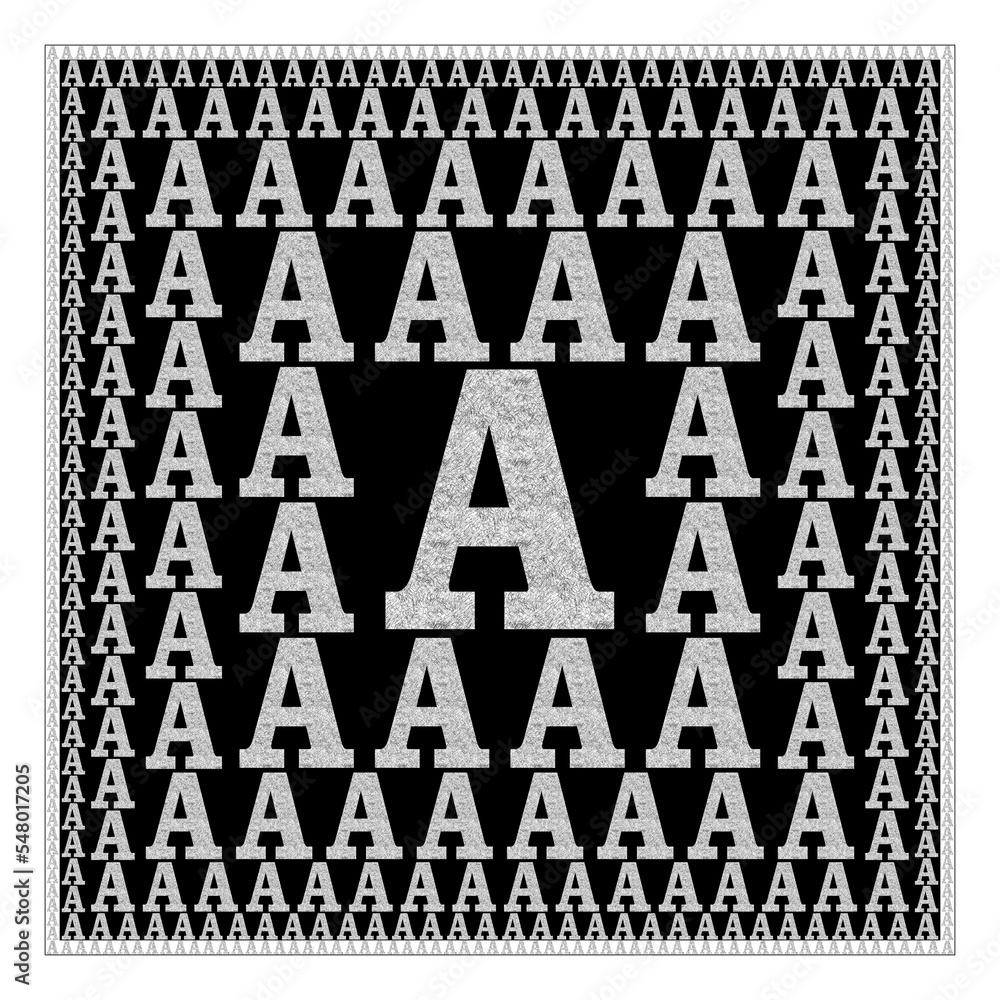 Emblem in black and white with capital letter A design conception ...