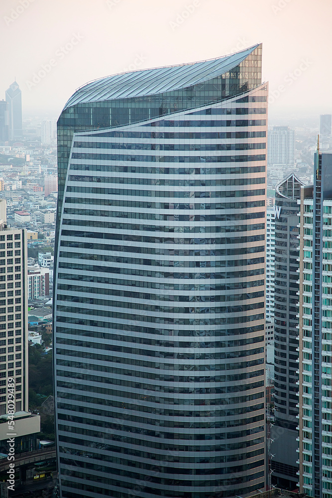 Sathorn Square Office Tower skyscraper in Bangkok, Thailand. This 181m ...