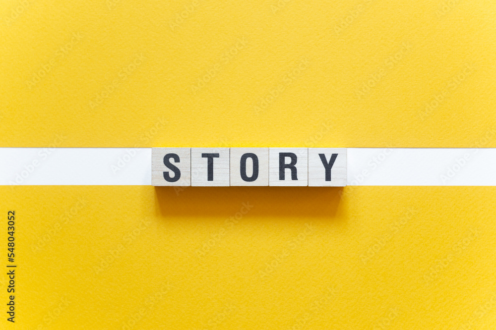 Story - word concept on cubes Stock Photo | Adobe Stock