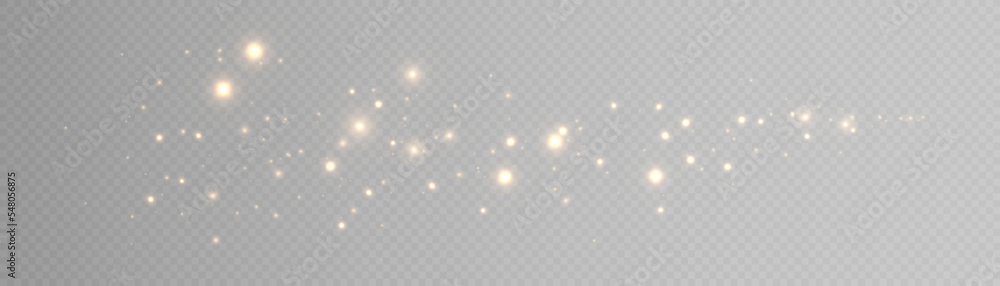 Light effect with lots of shiny shimmering particles isolated on ...