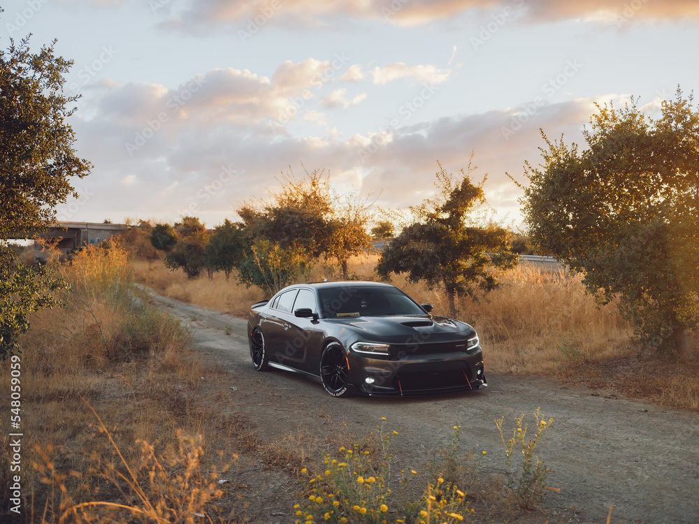 Los-Angeles, USA - September 2022: powerful american muscle car Dodge ...