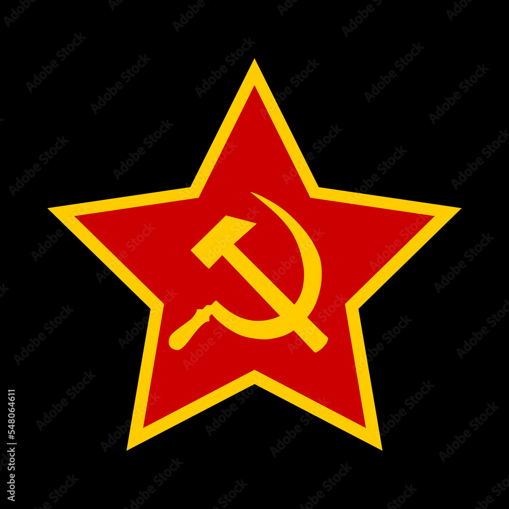 Red Army coat of arms vector illustration isolated. Soviet Union army ...