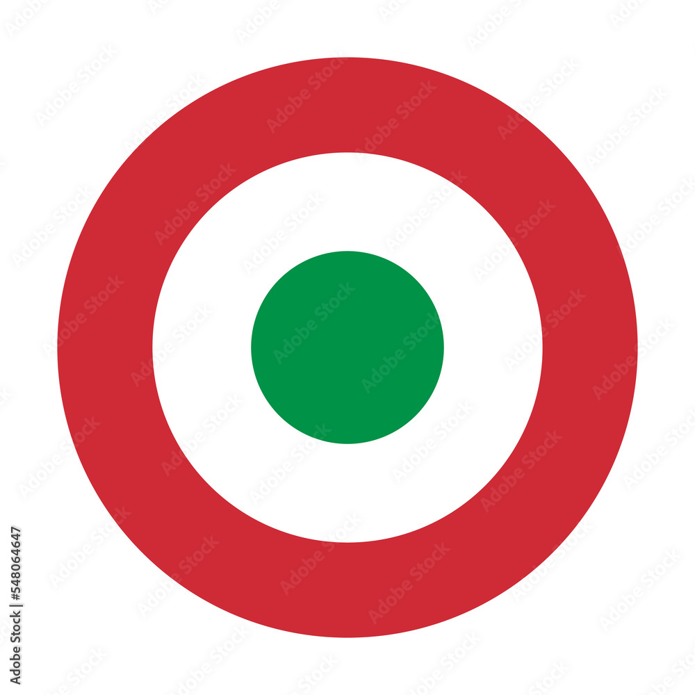 Badge roundel Italy Air force flag vector illustration isolated. Proud ...