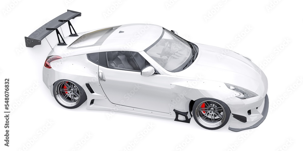 Tokyo. Japan. March 3, 2022. Green Nissan Z. Tuned sports racing car ...