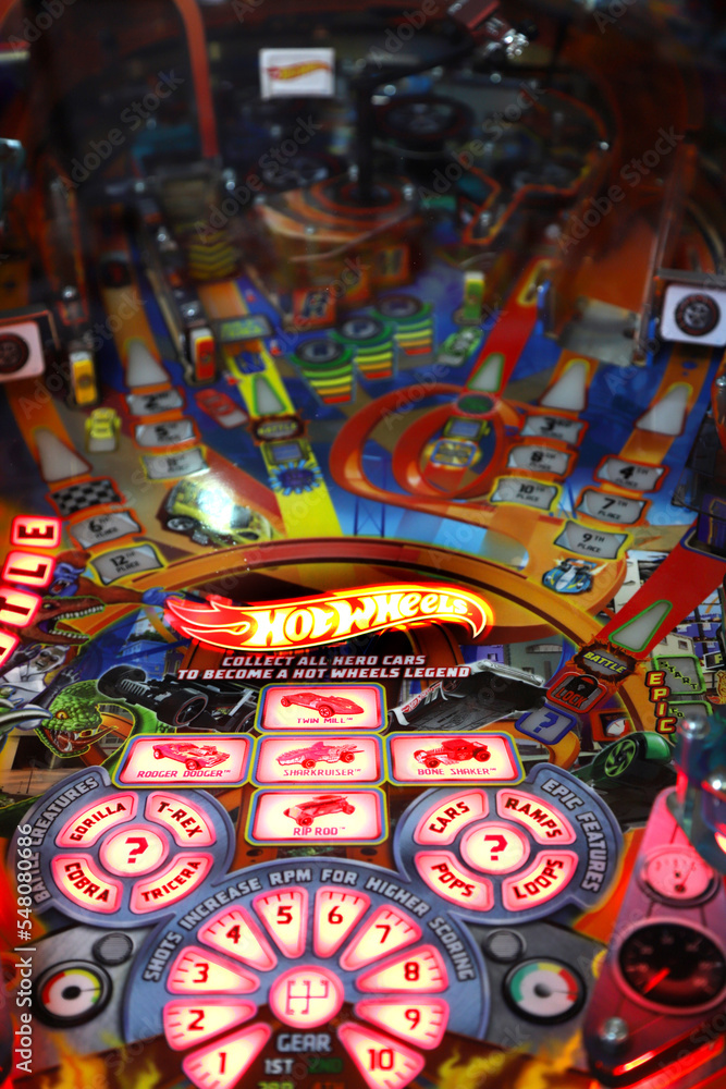 Hot Wheels American Pinball, 2020. Flipper Pinball. Arcade machine ...