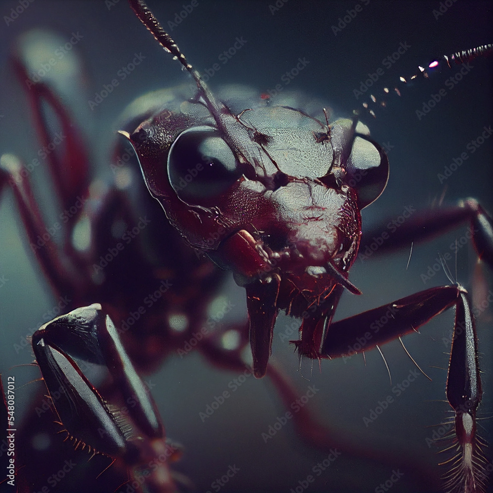 Extreme close-up photo of an insect generated with Artificial ...
