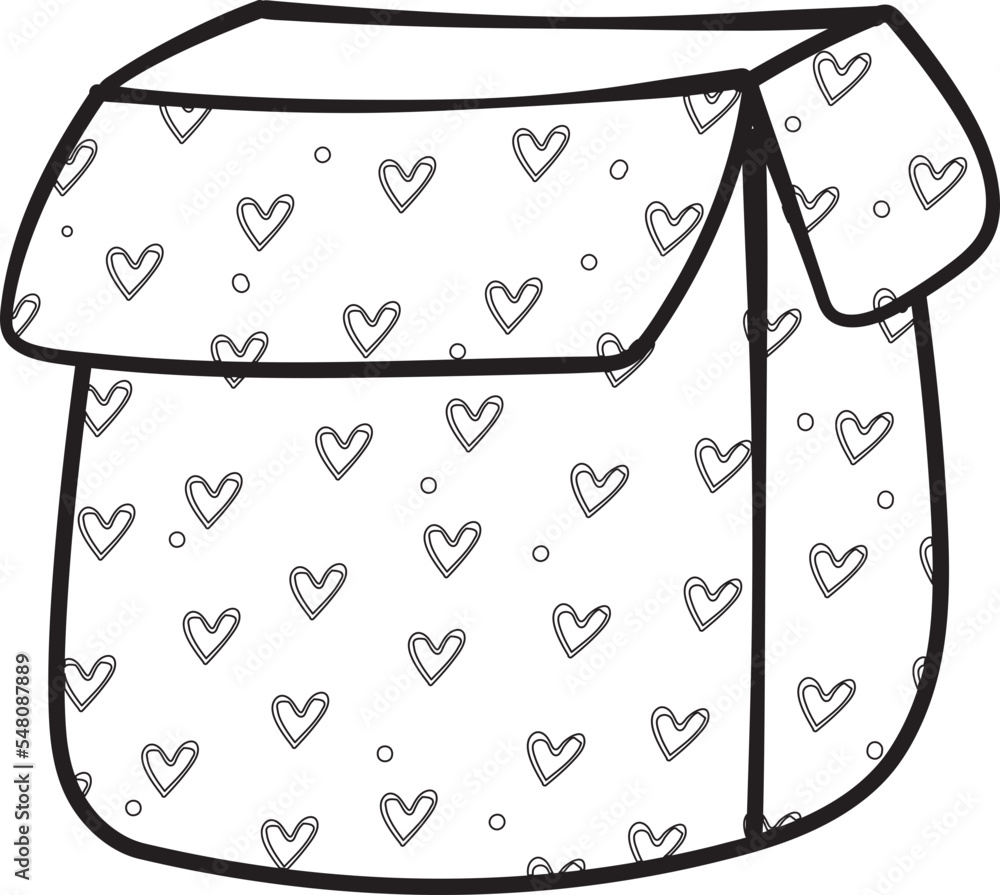 cute opened gift present box outline svg cartoon doodle hand drawn ...