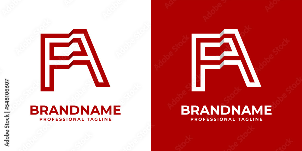 Modern Letter FA Logo, suitable for any business or identity with FA ...