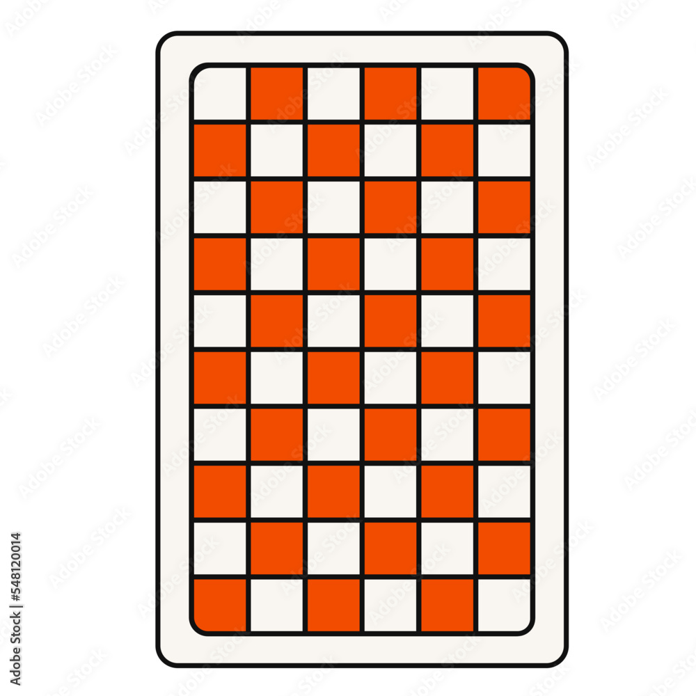 Playing card back vector illustration in line filled design Stock ...