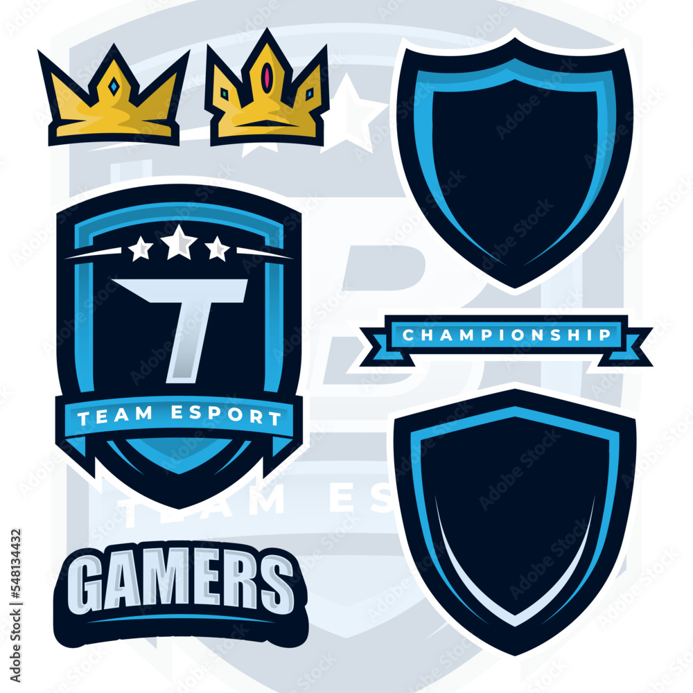 Letter T Esports Gamers Logo Template Creator for Gaming, Esport logo ...
