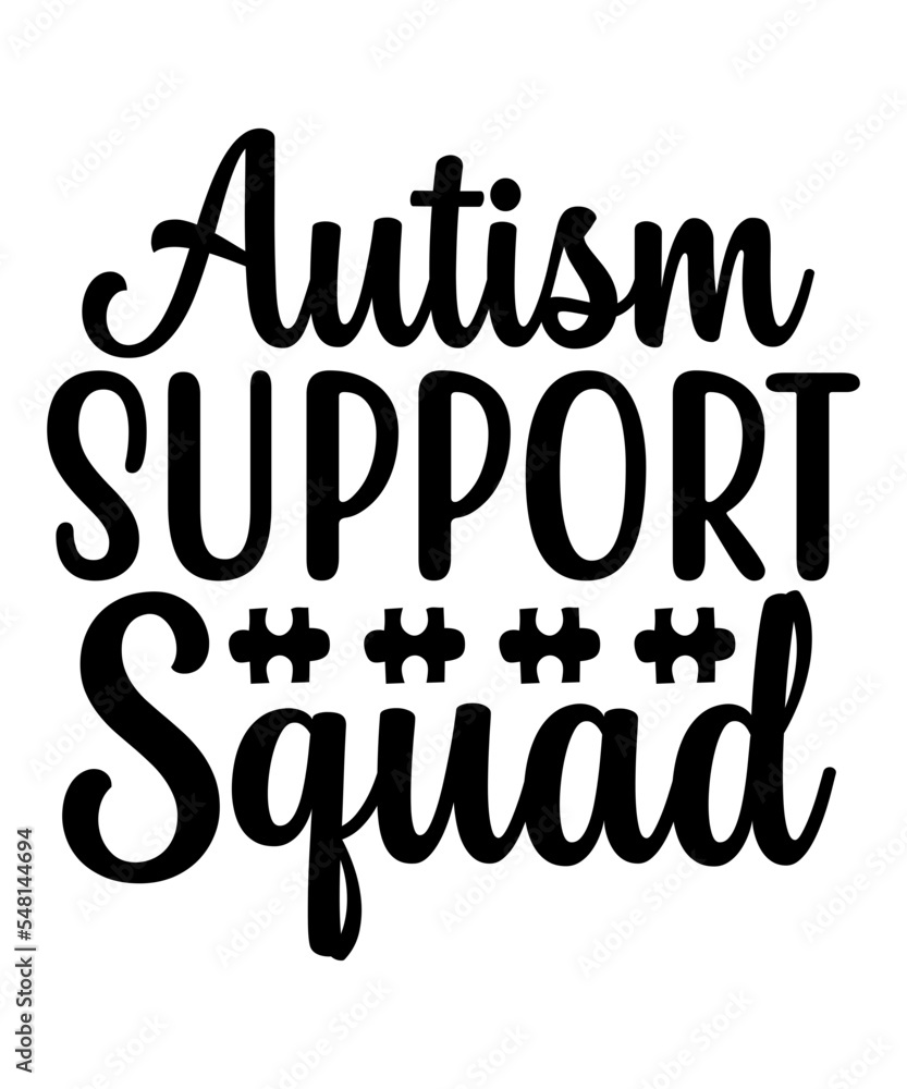 Autism support squad SVG, autism love svg, autism ribbon svg, autism ...