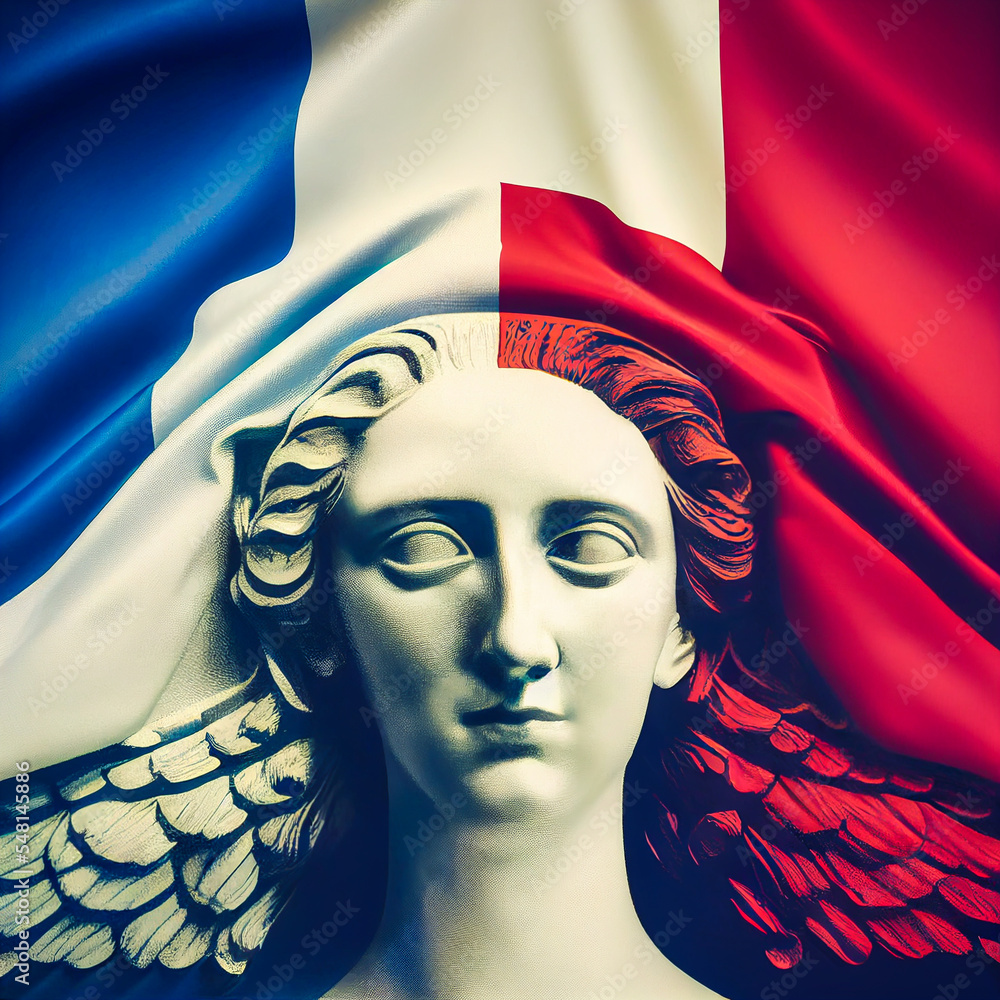 Face of Marianne, symbol of the French republic associated with the ... Face of Marianne, symbol of the French republic associated with the ...